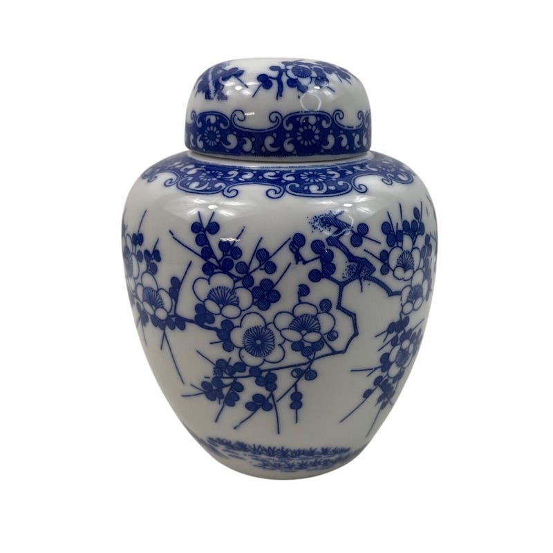 Vintage Lidded Ginger Jar - Etsy