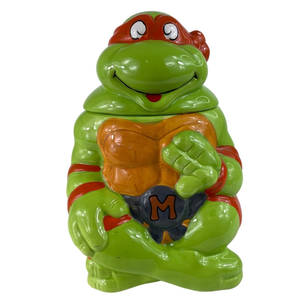 Vintage 1990 TMNT Teenage Mutant Ninja Turtles Michelangelo Cookie Jar ...