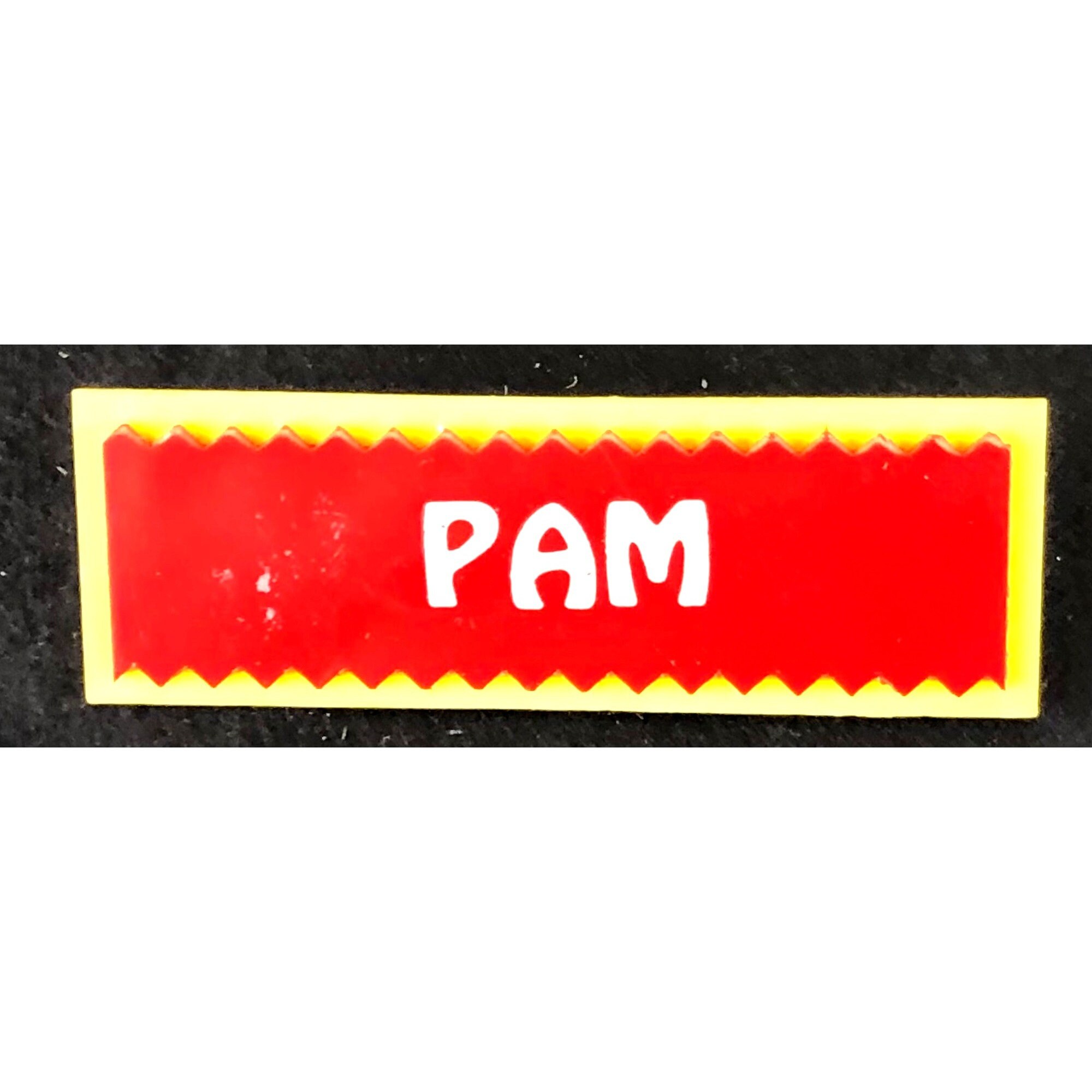 Vintage Yellow & Red Employee Name Tag PAM Pinback Button - Etsy