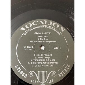 Lenny Dee Organ Varieties Vinyl LP Record 1968 Vocalion VL 73819 - Etsy
