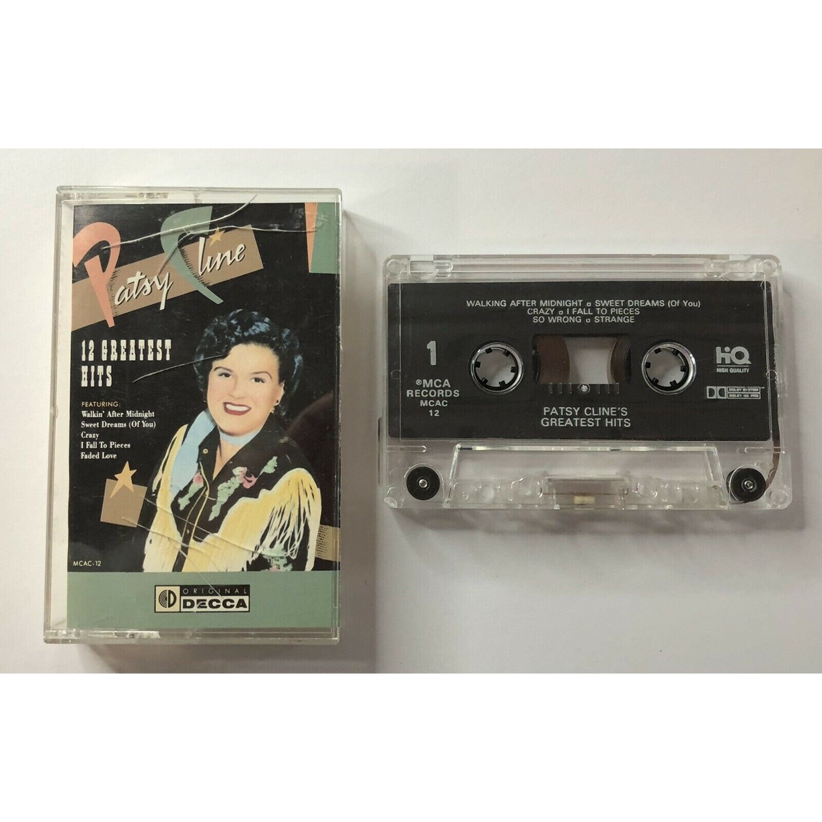Patsy Cline 12 Greatest Hits Cassette Tape Crazy & I Fall to - Etsy