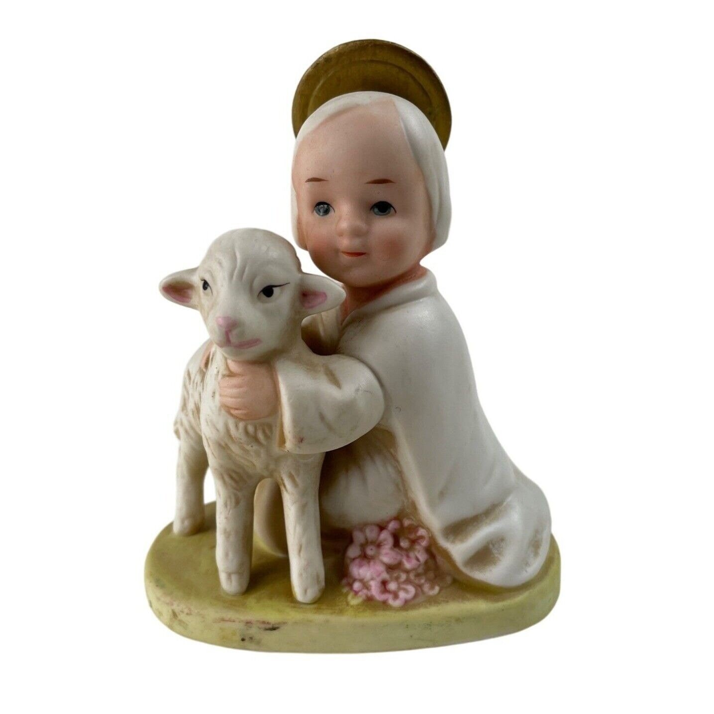 Little Shepherd Boy Lamb Christmas Nativity Homco Figurine 5605 Angel ...
