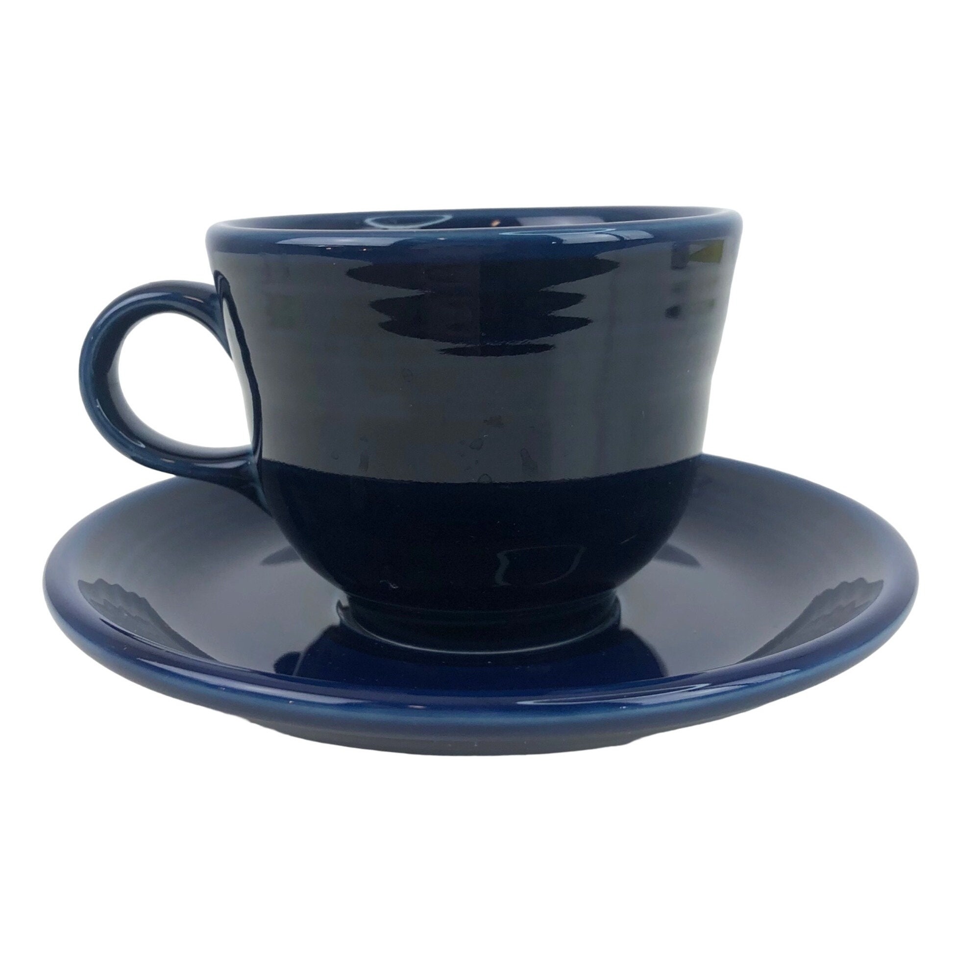 Fiesta Ware Cobalt Blue Cup and Saucer Set Homer Laughlin HLC ...