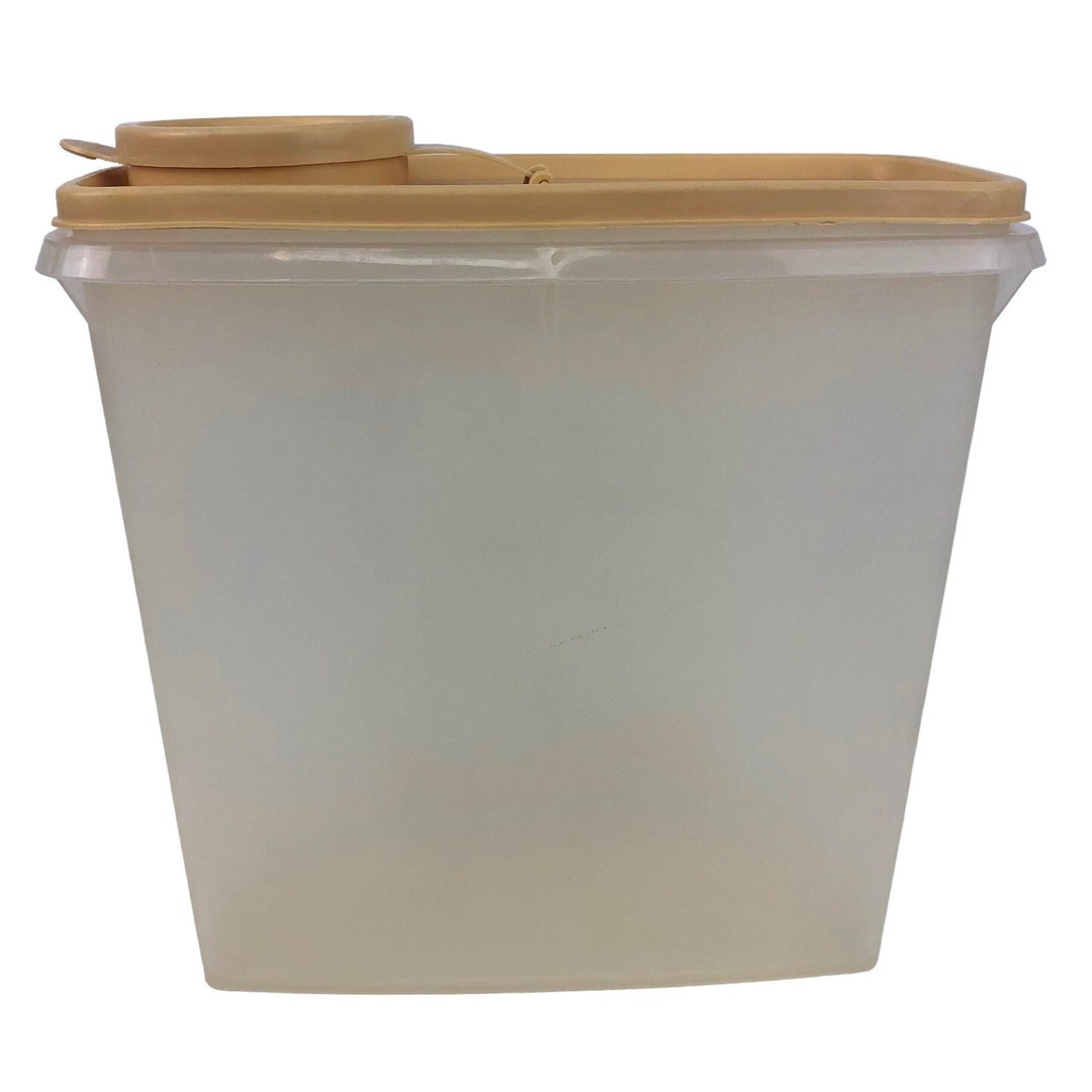 Vintage Tupperware Cereal Keeper Container Flip-top Lid 469 Sheer/tan ...
