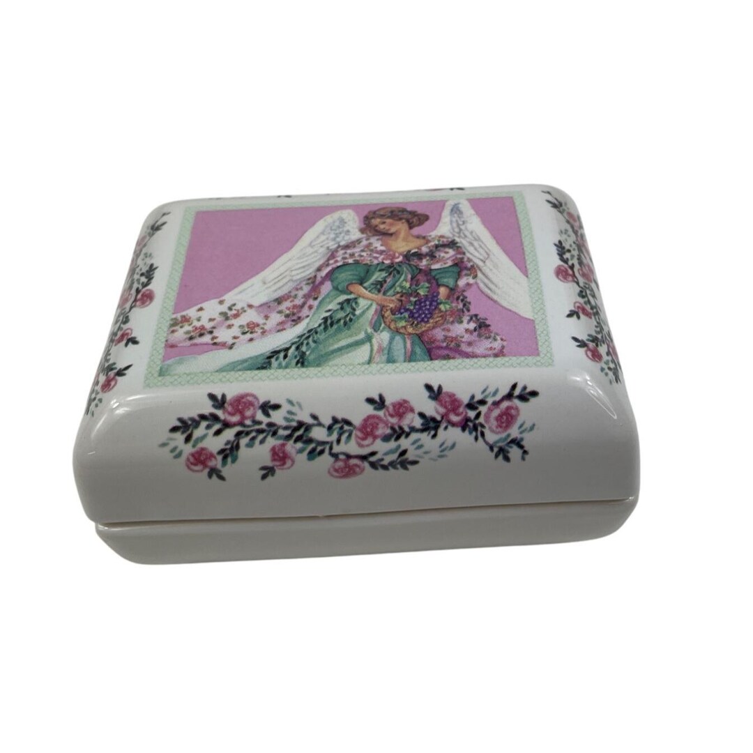 Heavenly Blessings Promise Box Angel Ceramic Trinket Box W/scripture ...