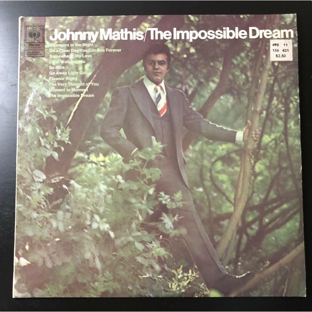 Johnny Mathis, the Impossible Dream (vinyl Album, LP) Columbia Stereo S ...