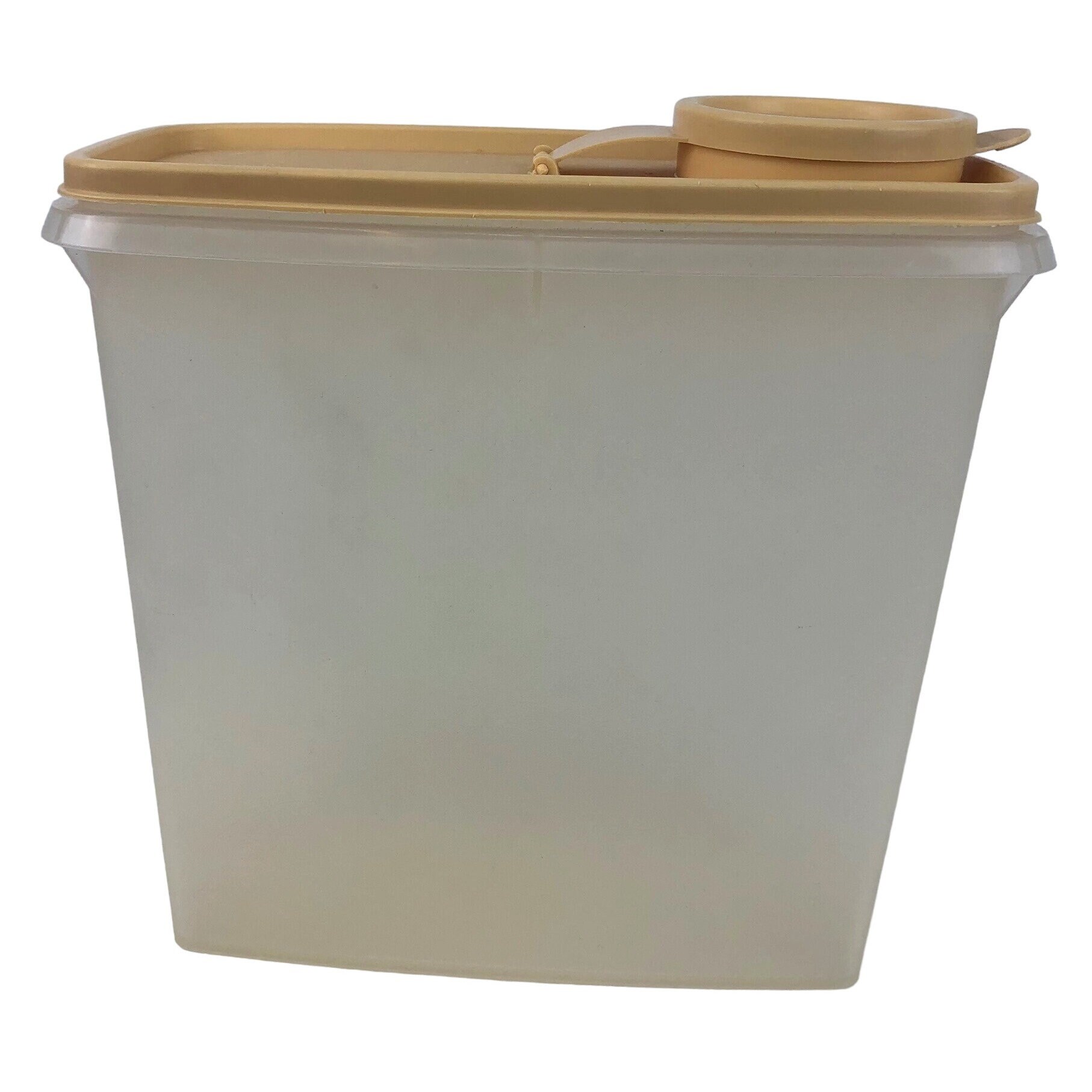 Vintage Tupperware Cereal Keeper Container Flip-top Lid 469 Sheer/tan ...