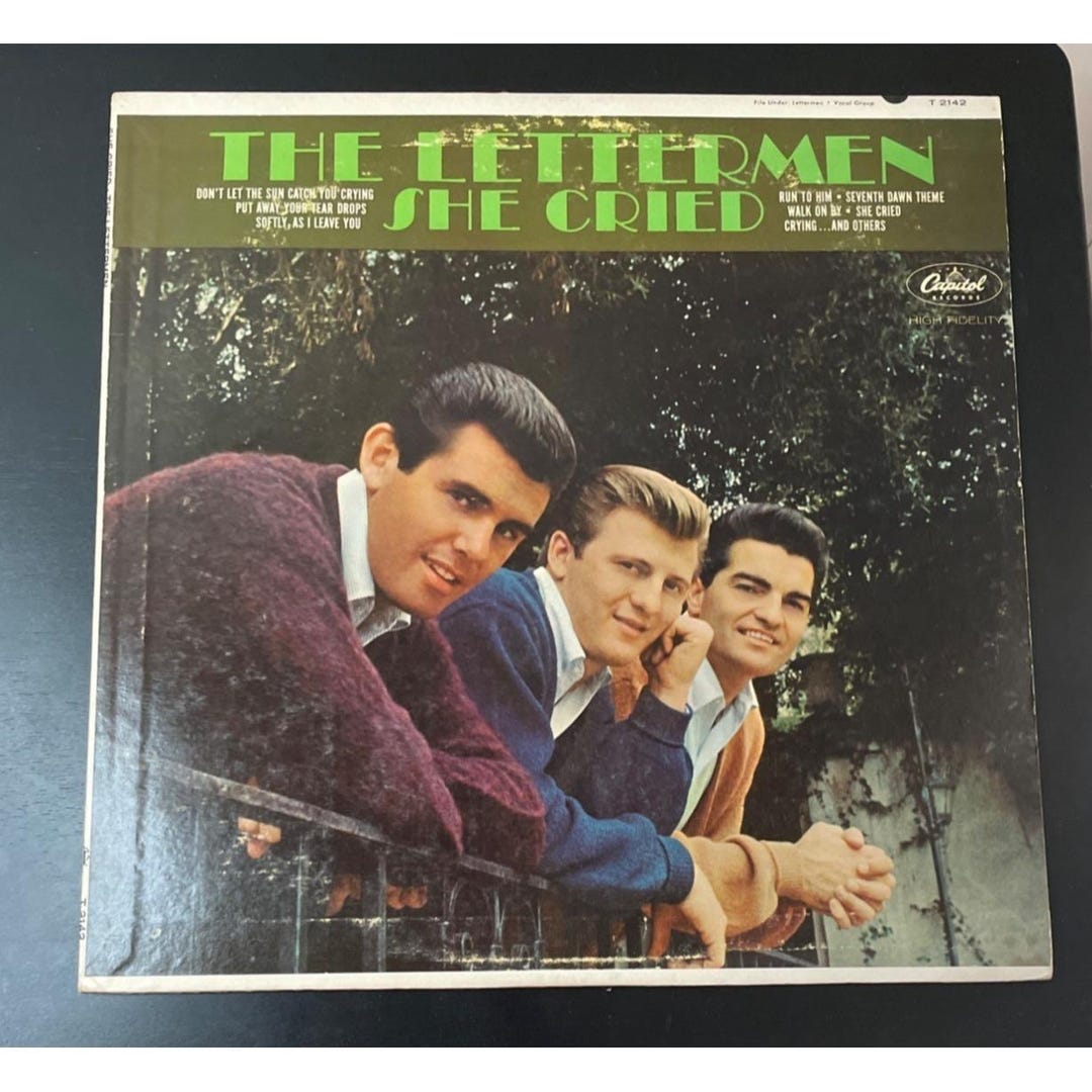 The Lettermen She Cried Vinyl LP Record 1964 Capitol T-2142 - Etsy