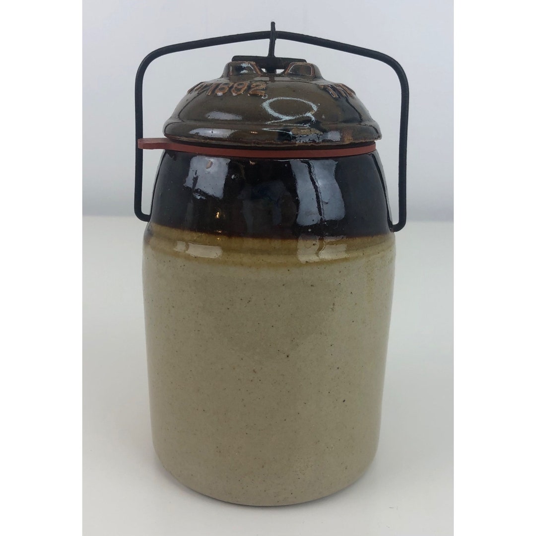 Antique the Weir Crock Stoneware Canning Jar With Lid & Seal - Etsy