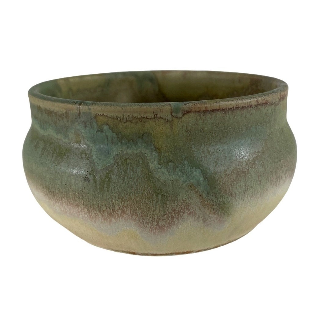 Denise Kleiner Art Pottery Multicolor Drip Glaze Bowl Signed - Etsy