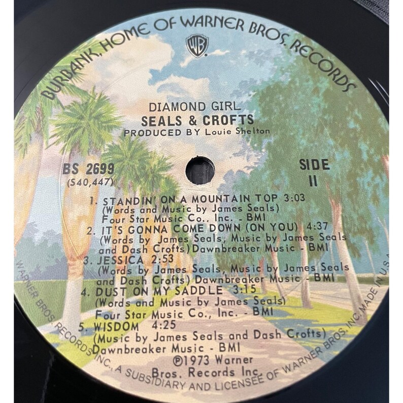 Seals & Croft Diamond Girl Vinyl LP Record Warner Bros Records 1973 BS ...