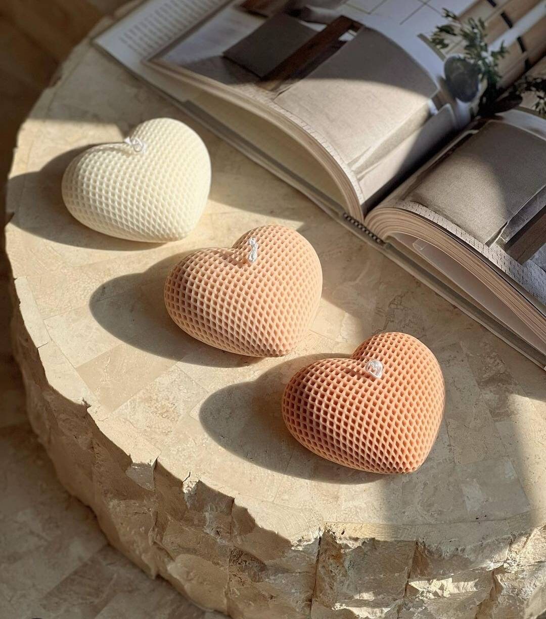 Love Heart Shaped Candles - Etsy