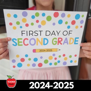 Back to School 2024-2025: Printable First Day of School Signs ...