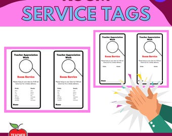 Teacher Appreciation Week | Room Service Tags | Room Service Door ...