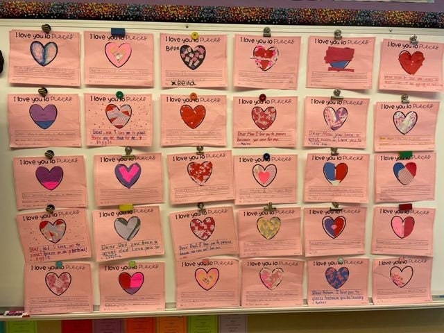 Kids February 'I Love You to Pieces Valentine's Day Writing Craft ...