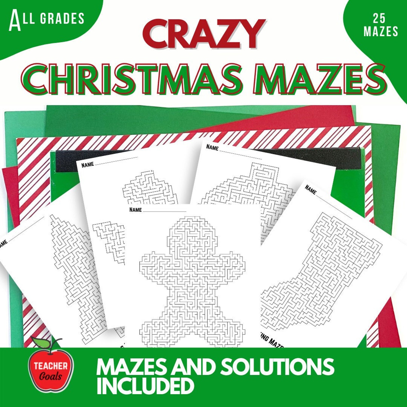 Crazy Christmas Mazes for All Ages | Printable Christmas Maze for Kids ...