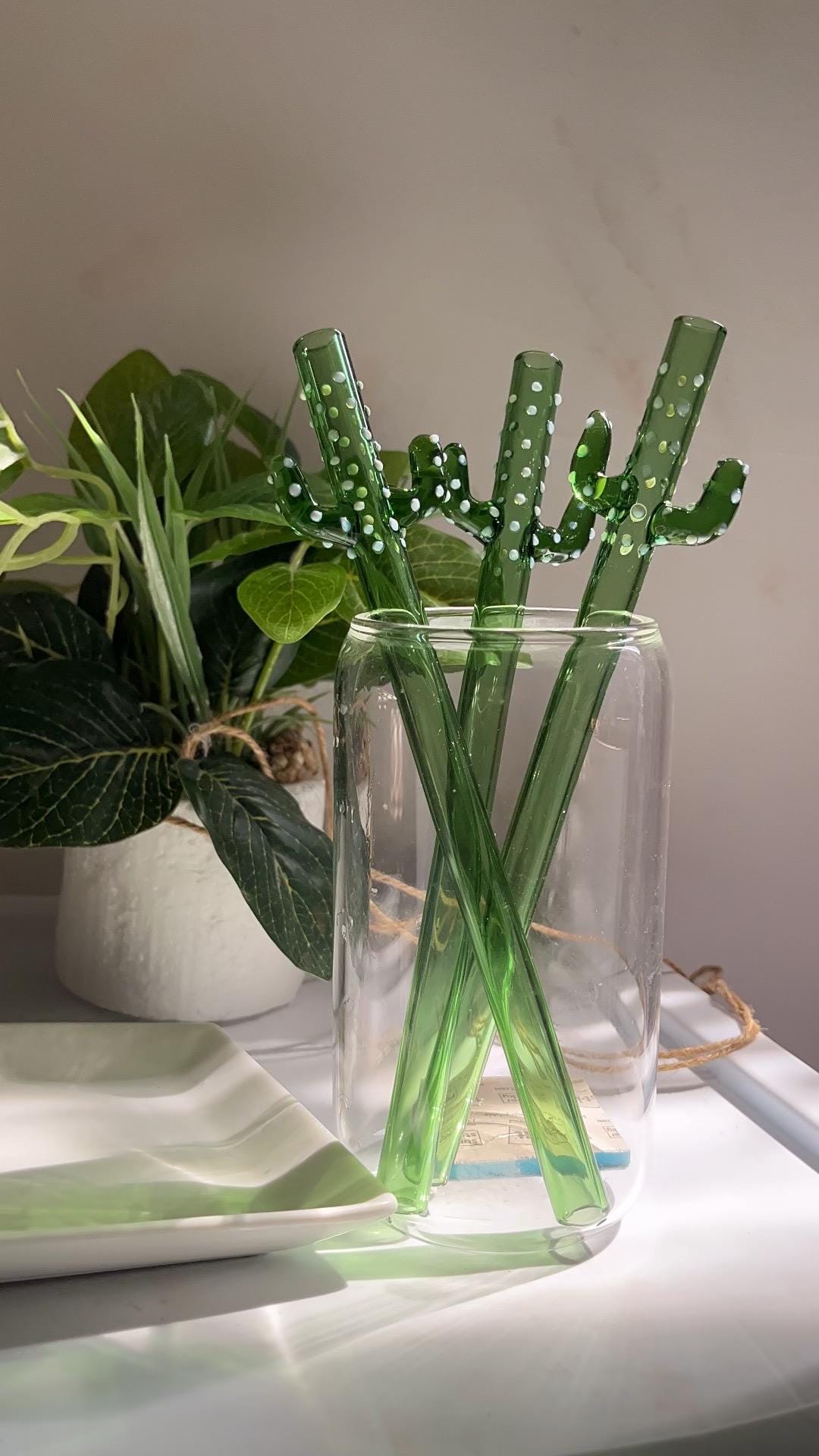 Cactus Glass Straw - Etsy