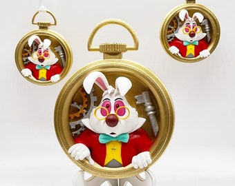 Rabbit Clock - Etsy