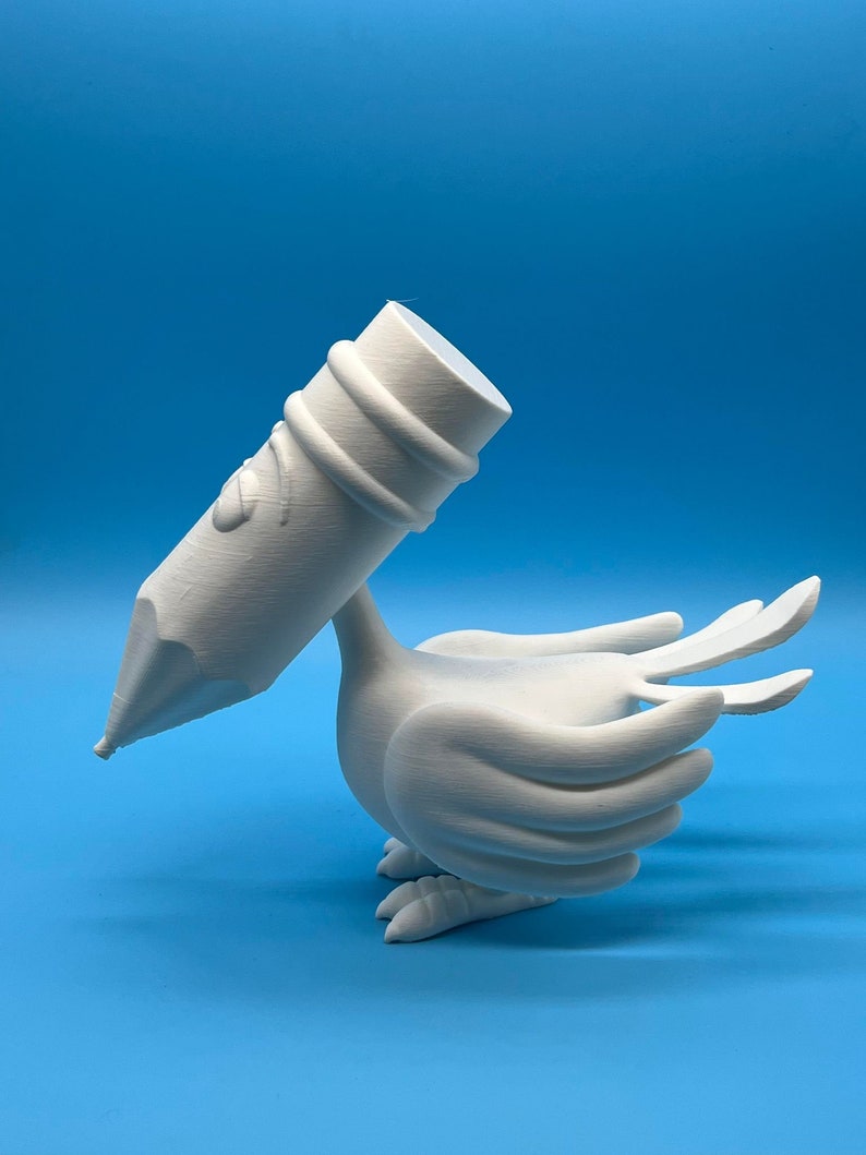 6in Tall 3D Printed Pencil Bird - Etsy