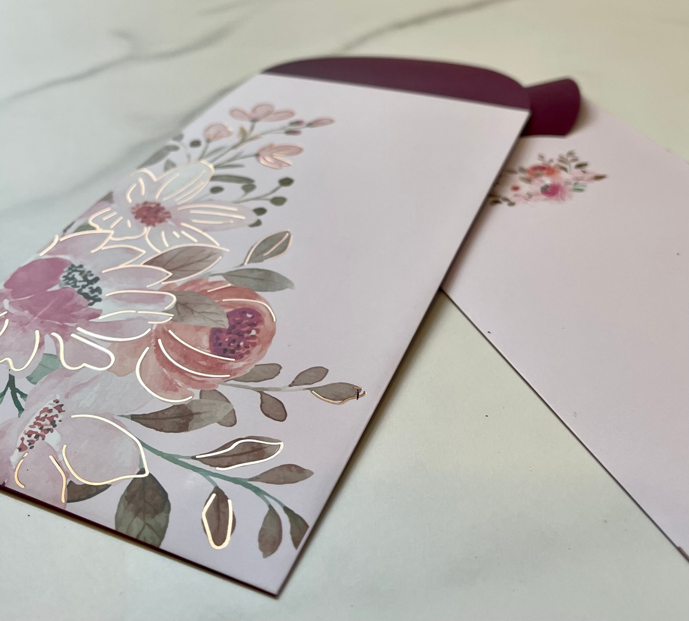 Floral Gift/money Envelope With Gold Accent (pack of 8) - Etsy