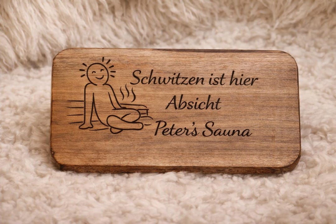 Sauna Sign | Teak Wood | Personalization | Gift | Birthday ...