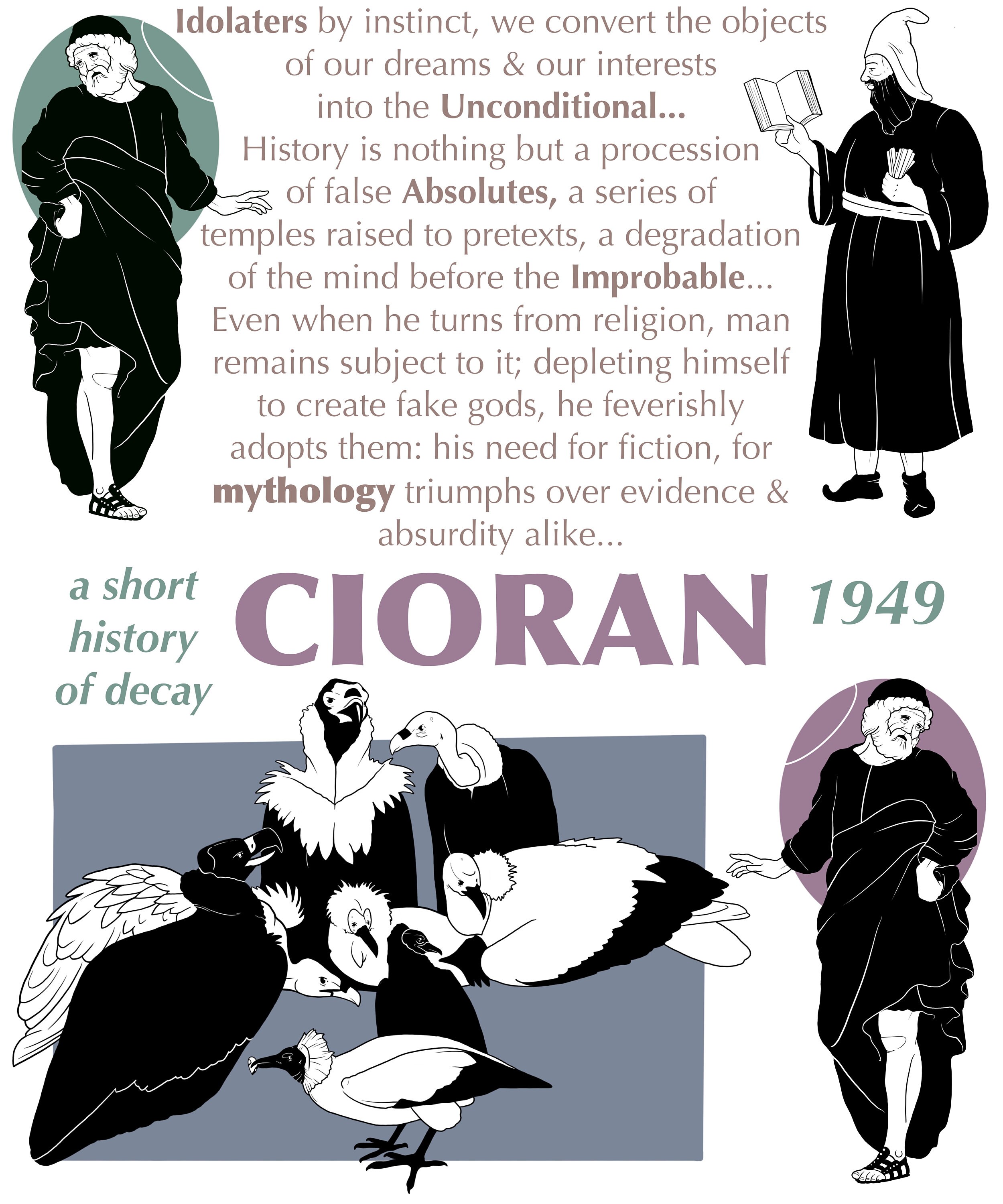 Emil Cioran Philosophy T-shirt: A Short History of Decay - Etsy