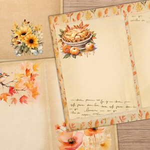 24 X Printable Fall Junk Journal Kit, Autumn Addon Kit, Scrapbook ...