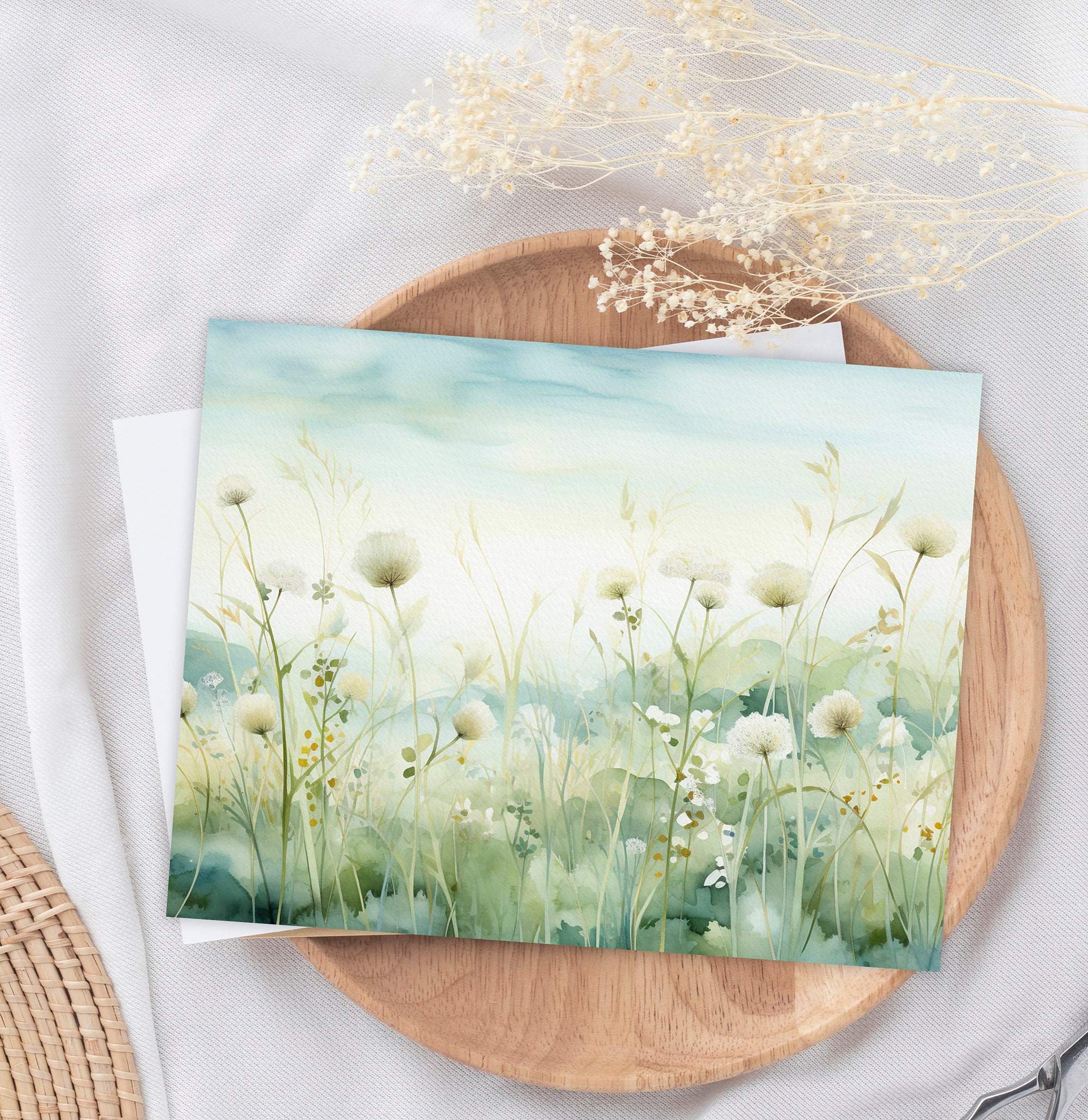 20 X Green Meadow Digital Paper, Calming Floral Printable Paper ...