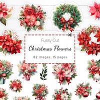 Christmas Fussy Cut, Christmas Junk Journal Kit, Vintage, Printable ...