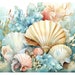 12 Beautiful Summer Sea Shells Digital Papers, Beach & Ocean Pattern ...