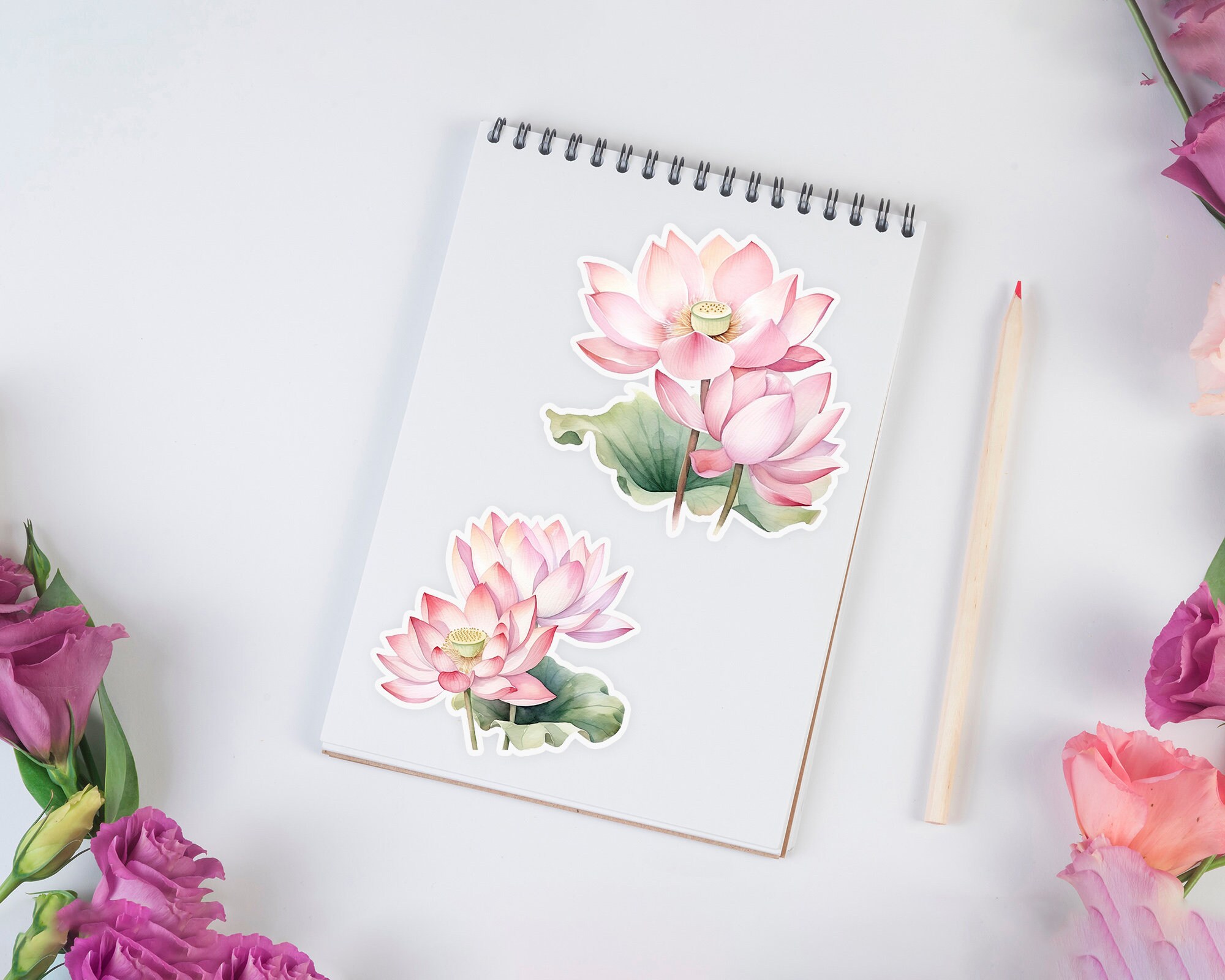 Fussy Cut Pink Lotus, Junk Journal Ephemera, Scrapbook, Lotus Flowers ...