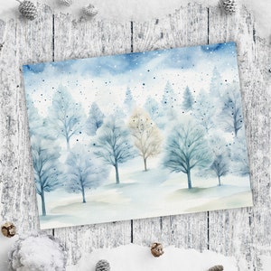 20 X Winter Scenes Digital Papers, Winter Scrapbook Paper, Junk Journal ...