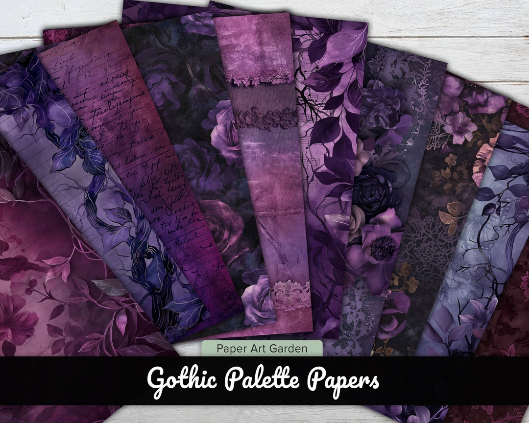 Gothic Palette Papers, Printable Gothic Ephemera, Gothic Journal Pages ...