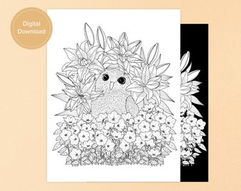 Fantasy Owl Coloring - Etsy