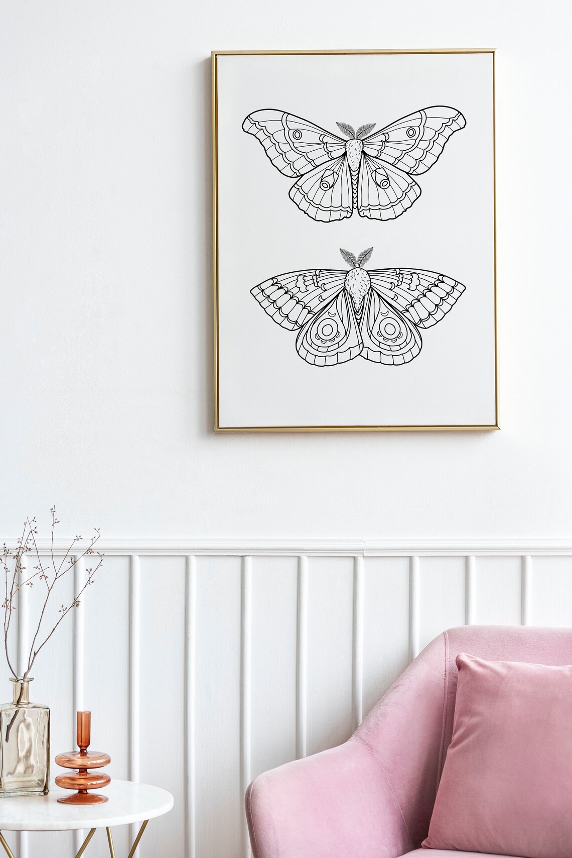 Butterfly Moth SVG Clipart Hand-drawn Moon Moth SVG - Etsy Canada