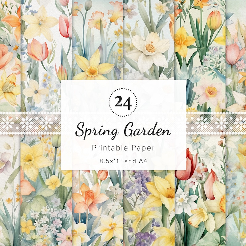 Spring Floral Paper - Etsy
