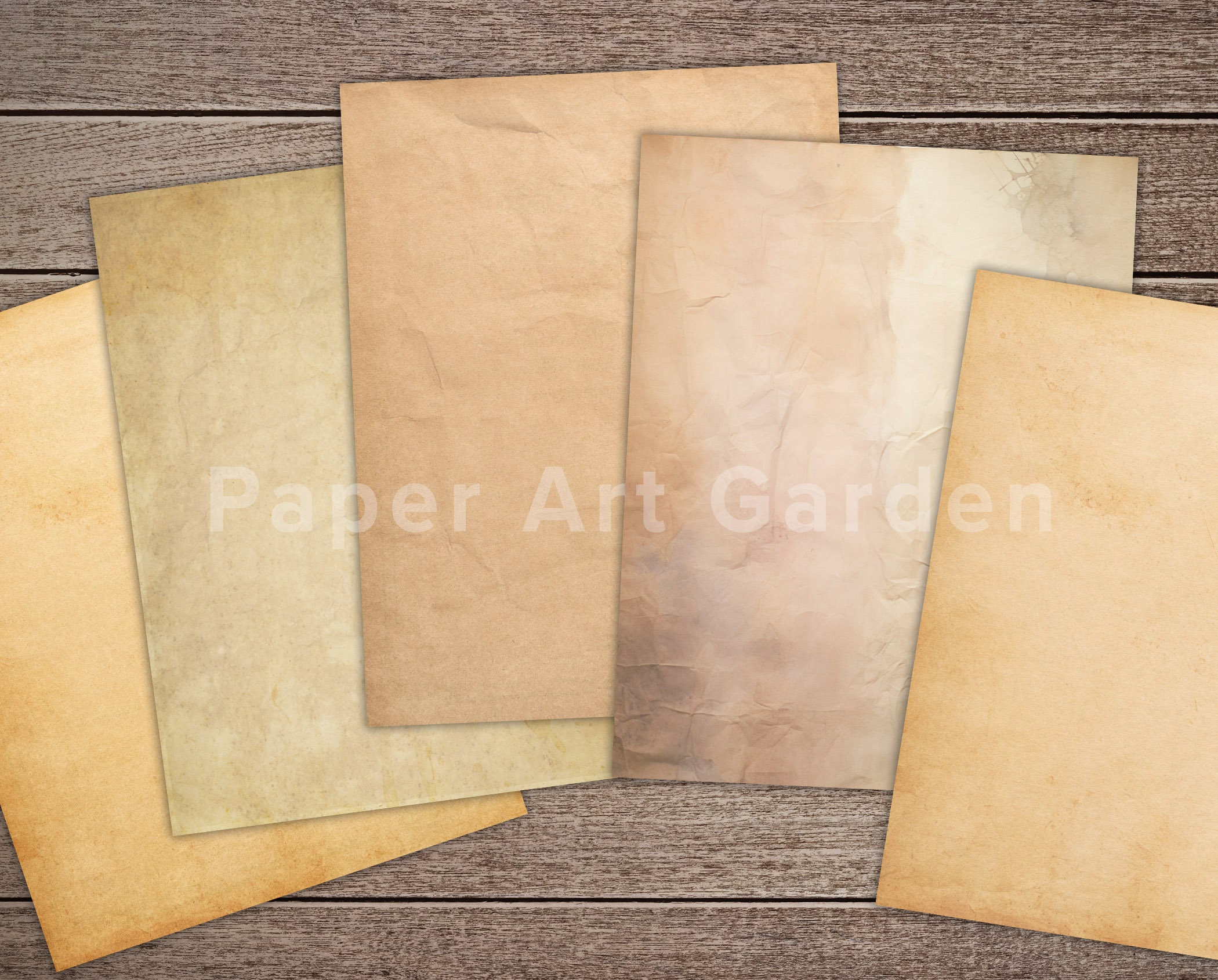 20 X Printable Plain Old Papers, Tea Stained Paper Style, Vintage ...