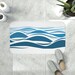 Ocean Wave Bath Mat, Nautical Bathroom Memory Foam Floor Mat, Cute Bath ...