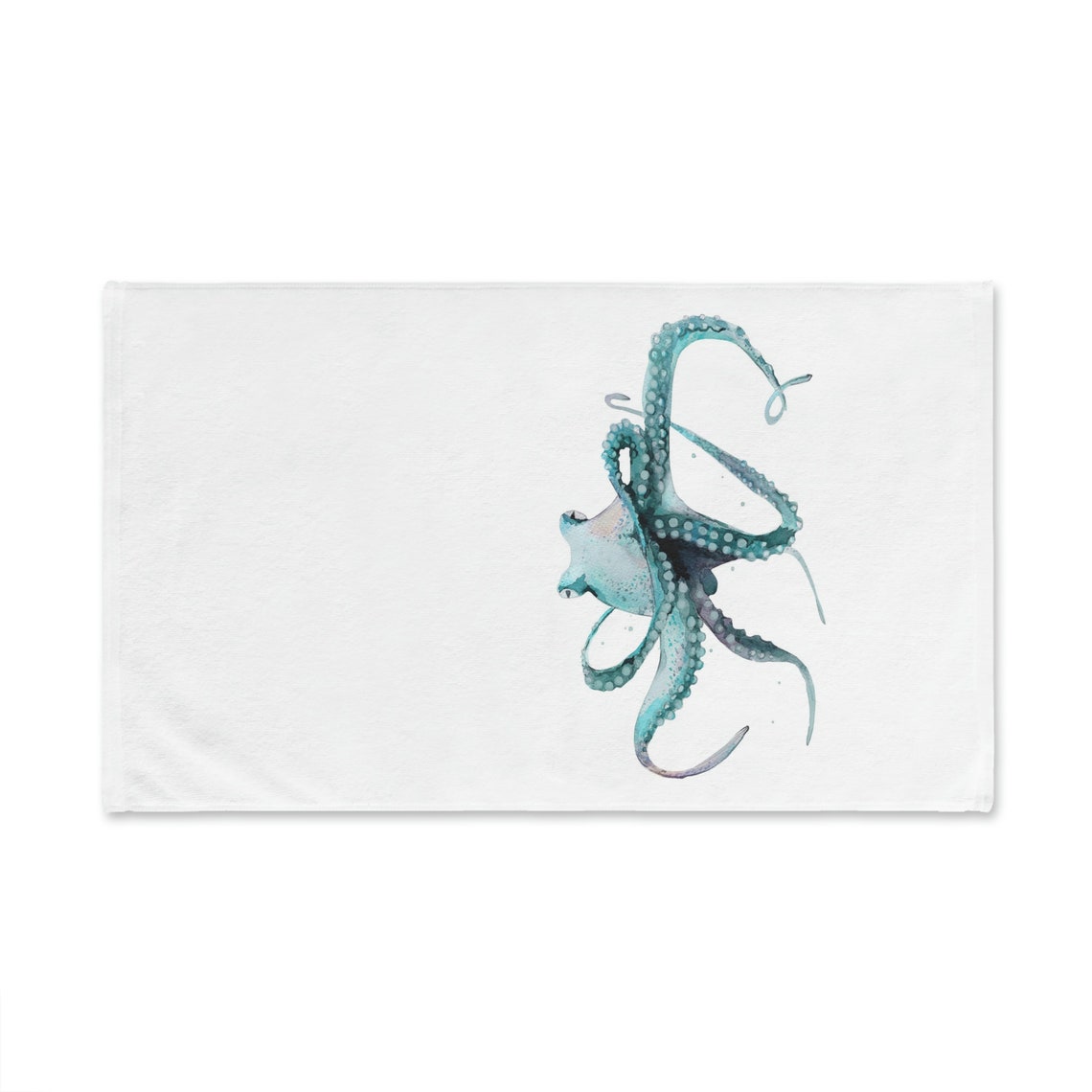 Octopus Hand Towel, Nautical Bathroom Towel, Beach Hand Towel, Bath ...