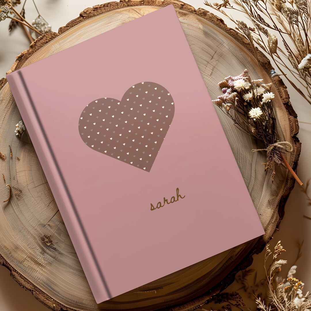 Personalized Journal Gift, Custom Name Journal, Pink Hardcover Notebook ...