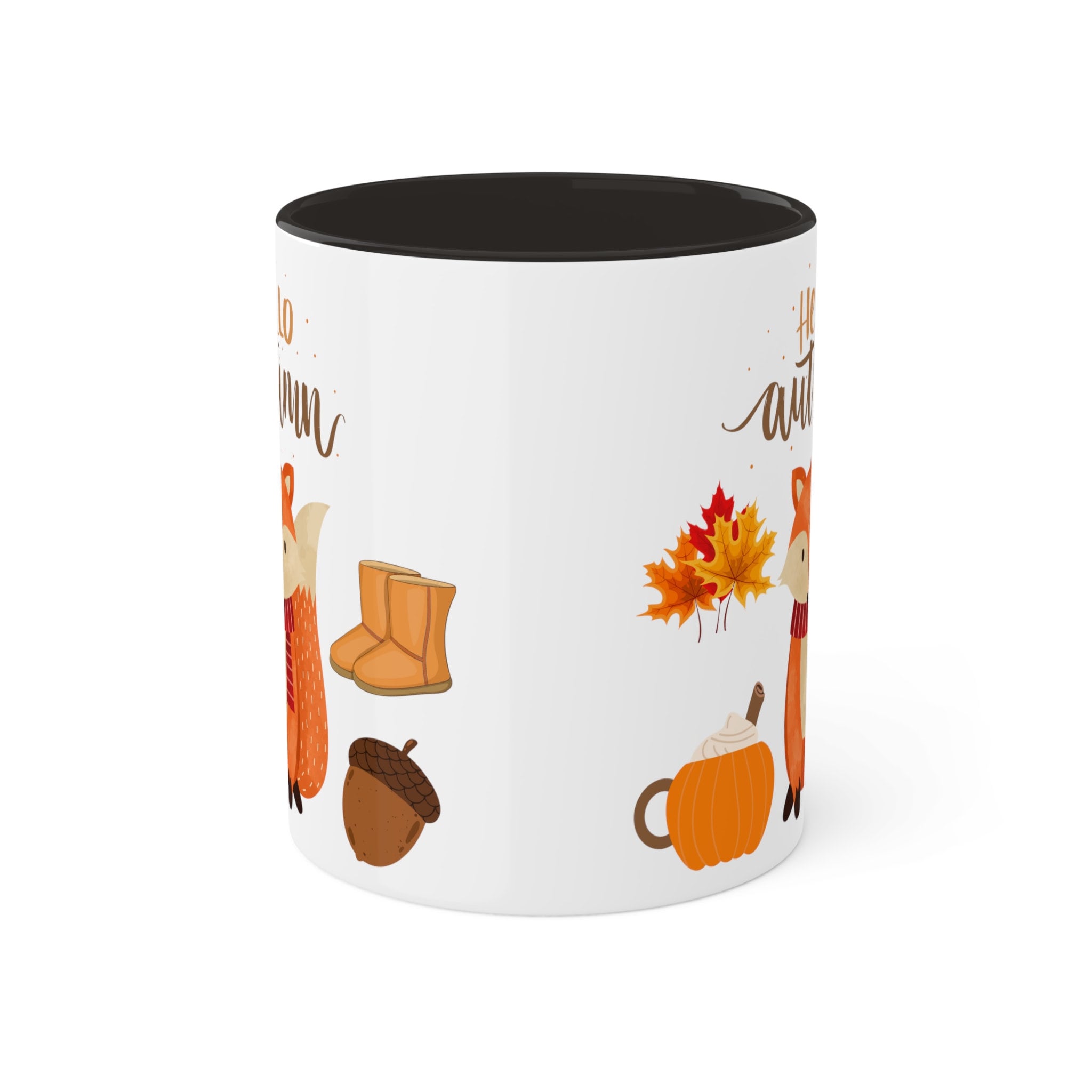 Fall Fox Leaves Boots Coffee Mug Autumn Themed Coffee Cup - Etsy
