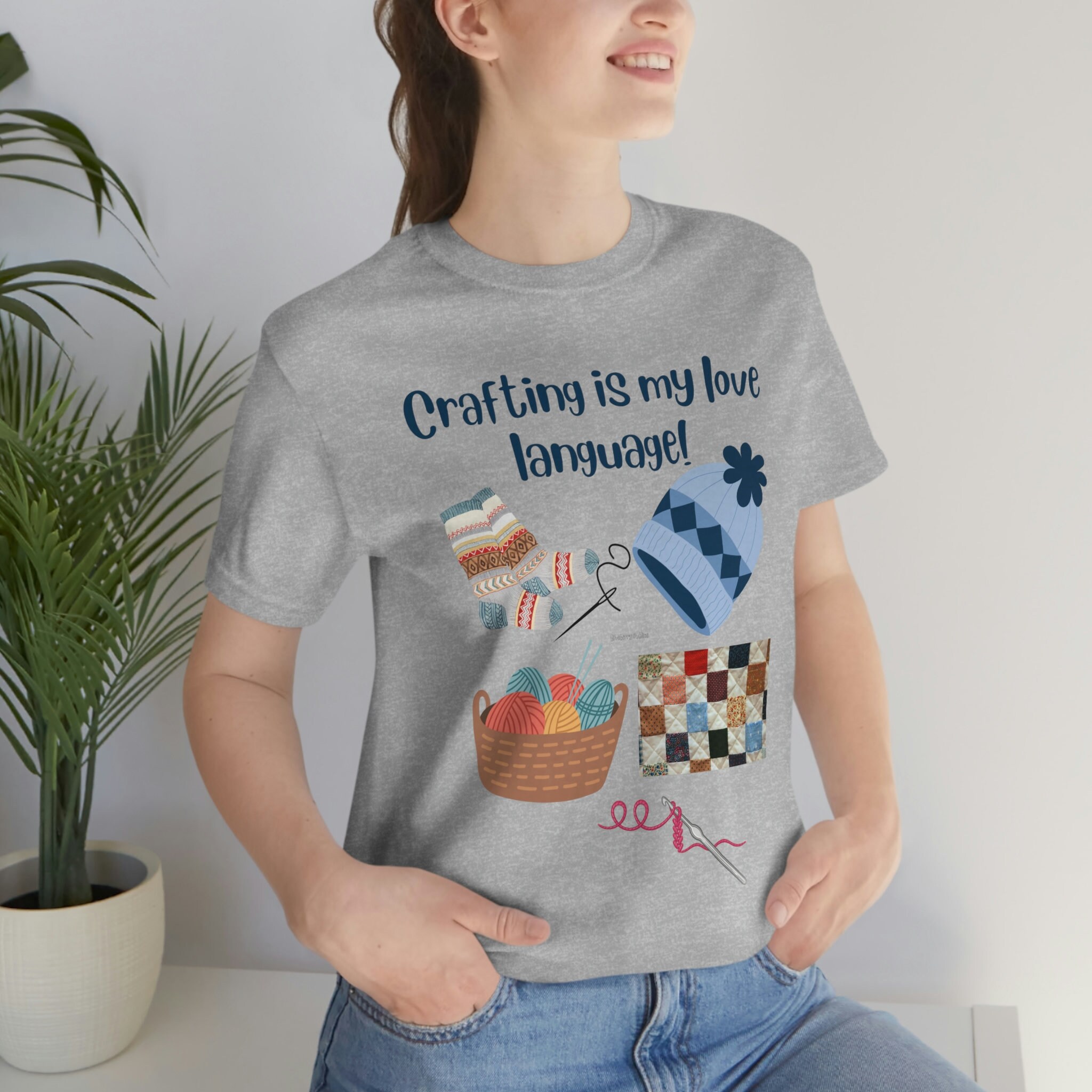 Crafting T-shirt With Knitting, Sewing, and Yarn, T-shirt for Crafters ...