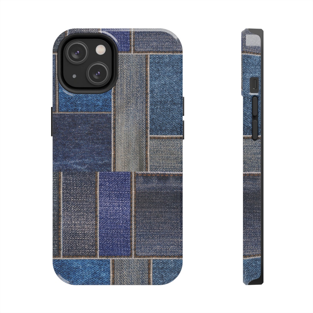 Denim iPhone Case, Denim Decor, Boho Jeans Phone Case, Blue iPhone ...