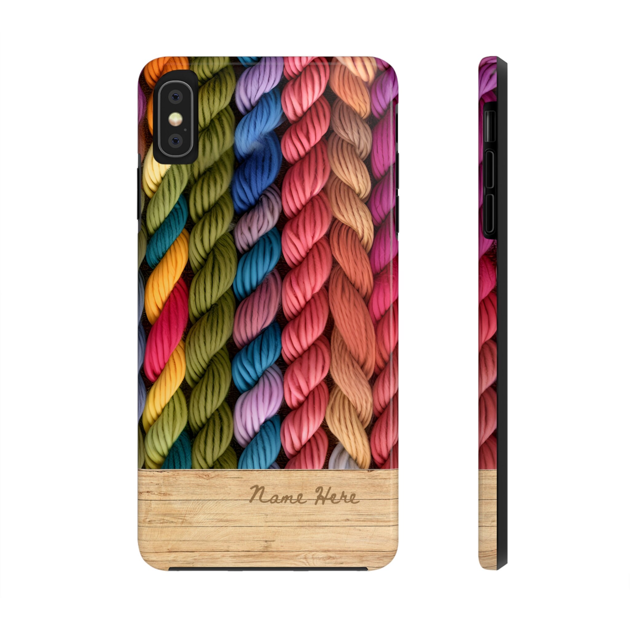 Crafter's iPhone Case, Personalized Gift for Crafters, Colorful Yarn ...