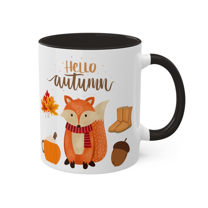 Fall Fox Leaves Boots Coffee Mug Autumn Themed Coffee Cup - Etsy