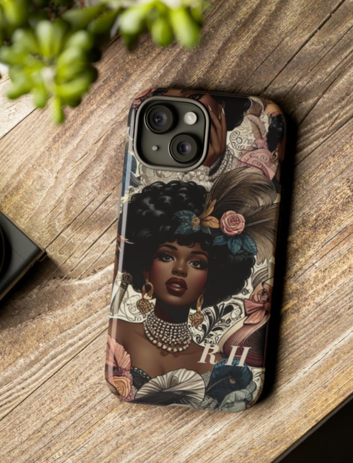 Coquette Black Woman Phone Case, Personalized Beautiful Woman iPhone ...