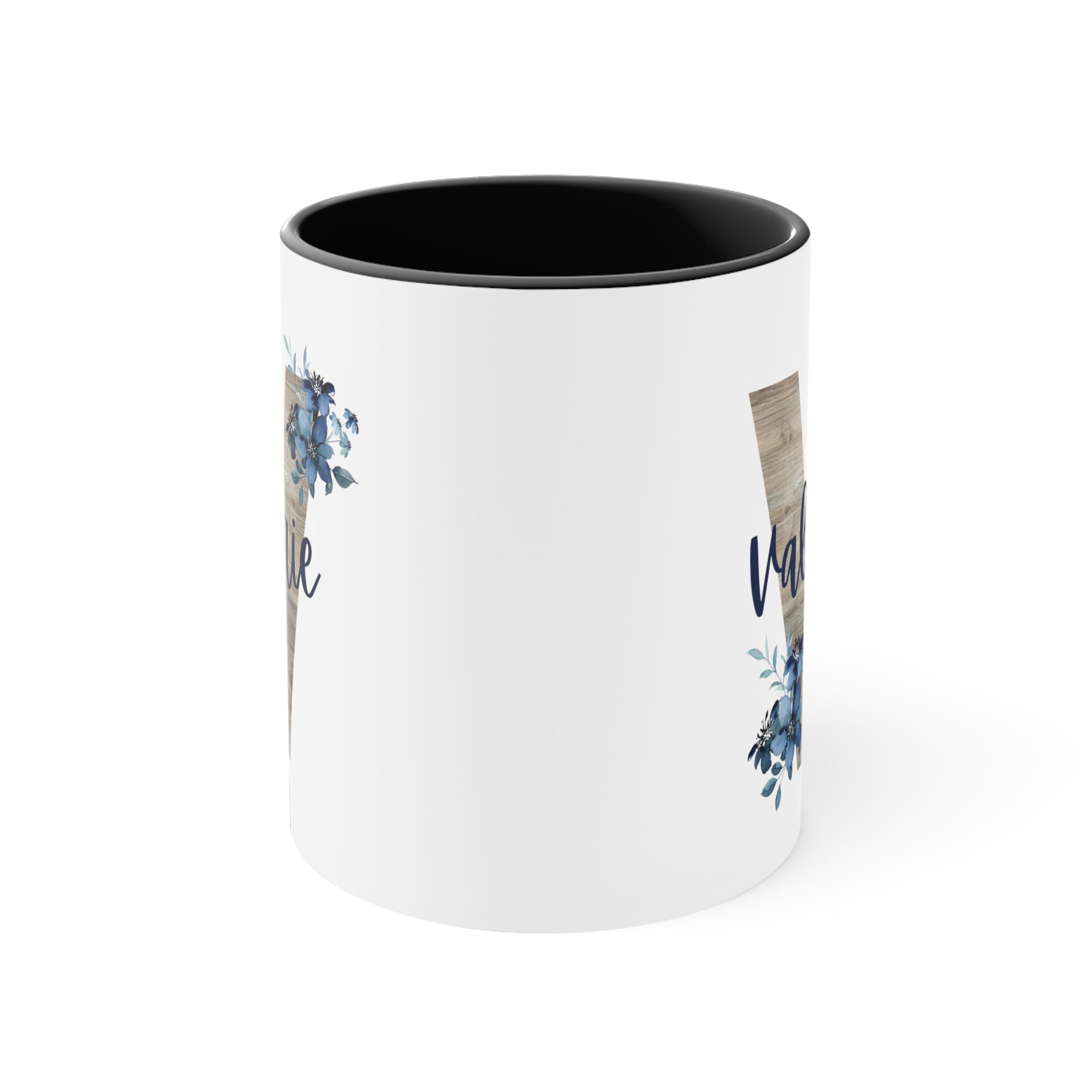 Personalized Farmhouse Monogram Coffee Mug, Boho Letter Botanical Mug ...