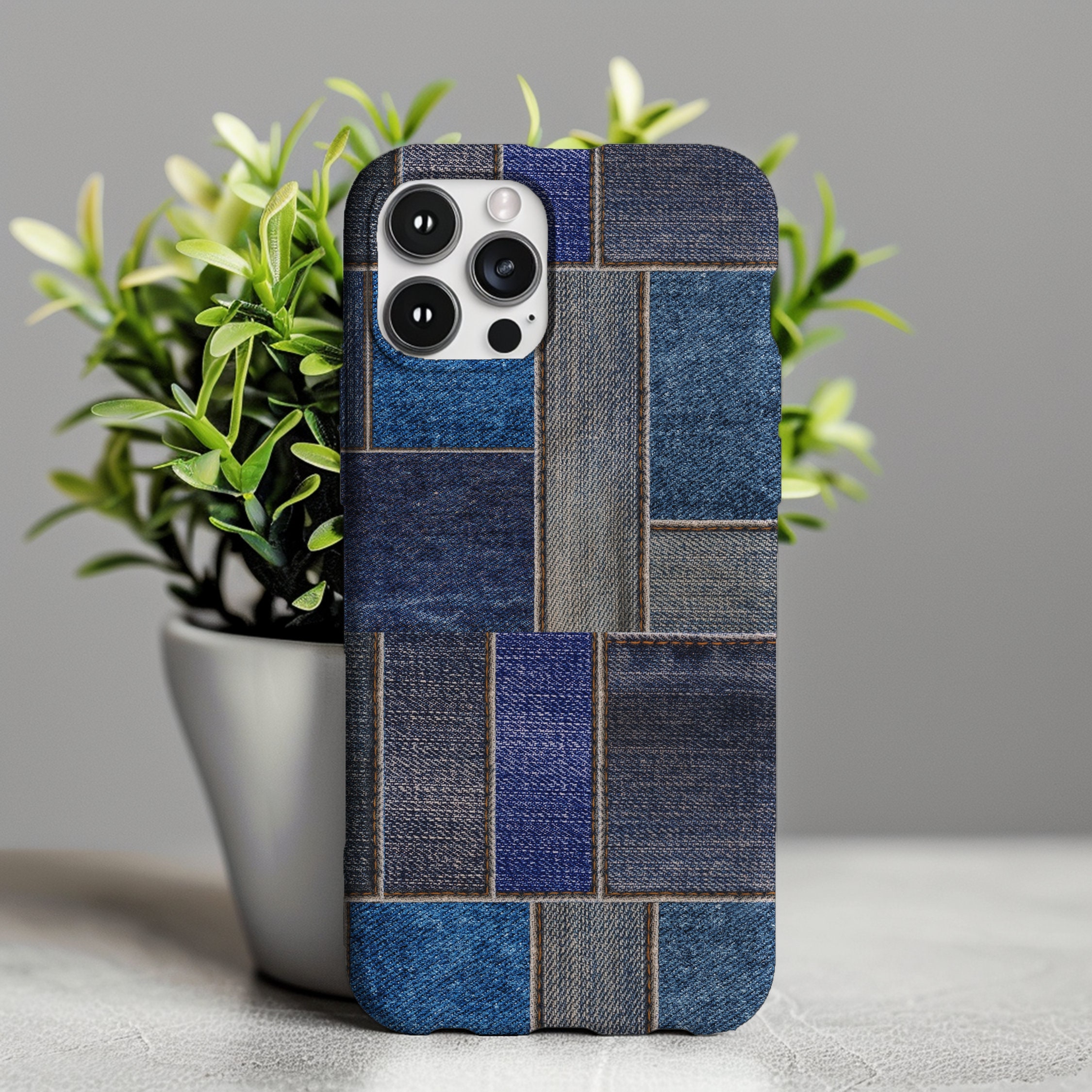 Denim iPhone Case, Denim Decor, Boho Jeans Phone Case, Blue iPhone ...