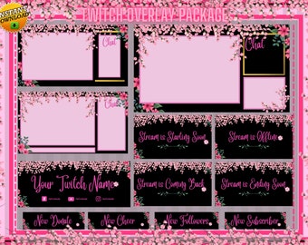 Girly Twitch Overlay - Etsy Canada
