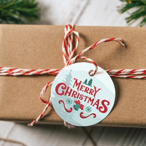 Merry Christmas Tags PDF, 6 Different Digital Designs for Merry ...